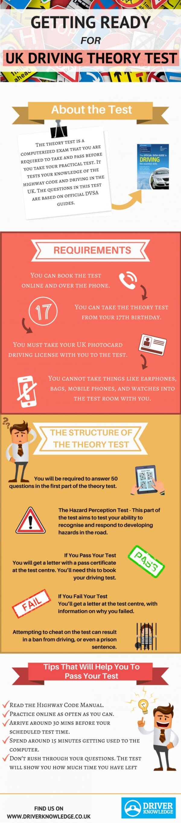 Getting Ready For UK Driving Licence Theory Test - Cool Daily Infographics